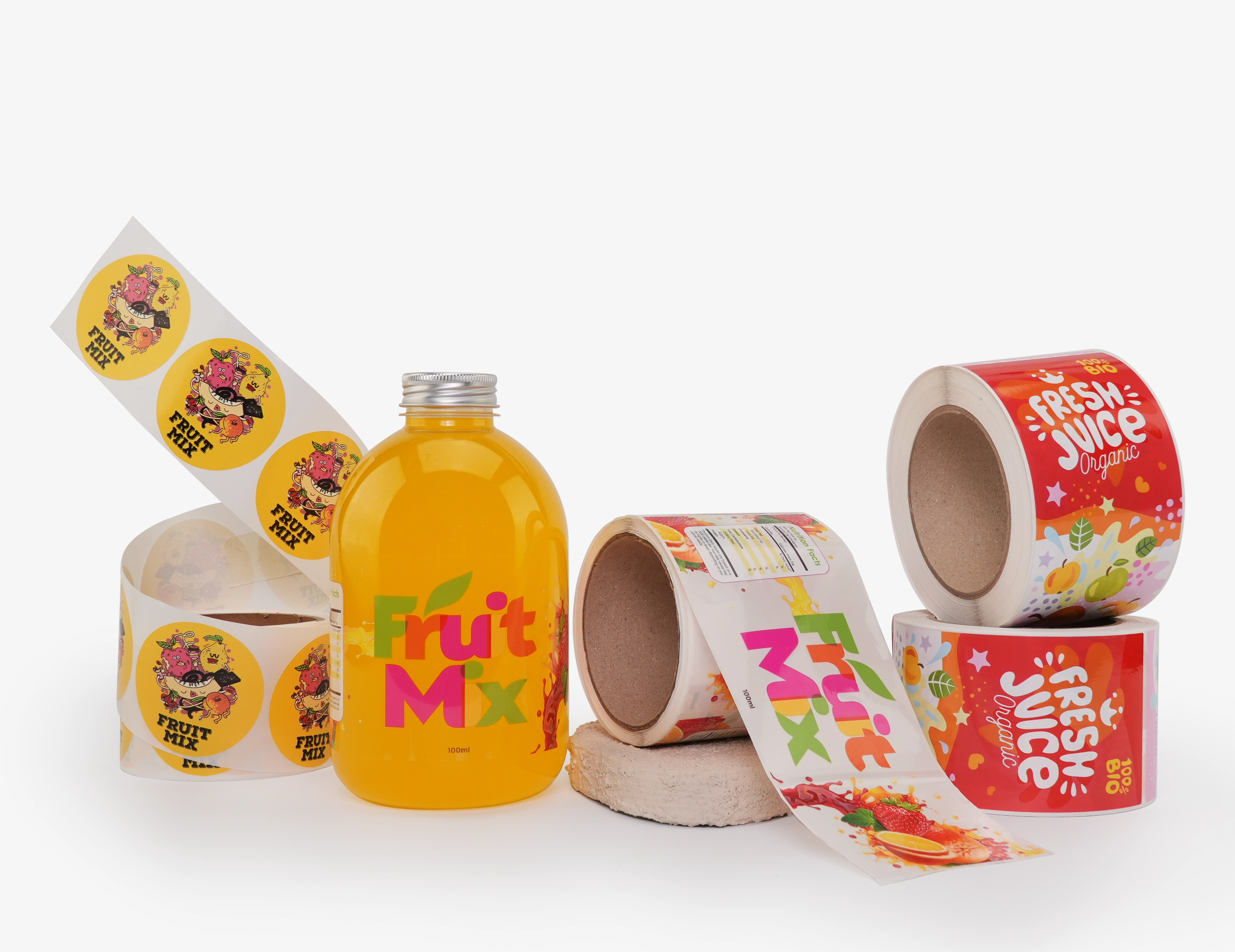 Stiker Label Botol Plastik / Minuman Juice